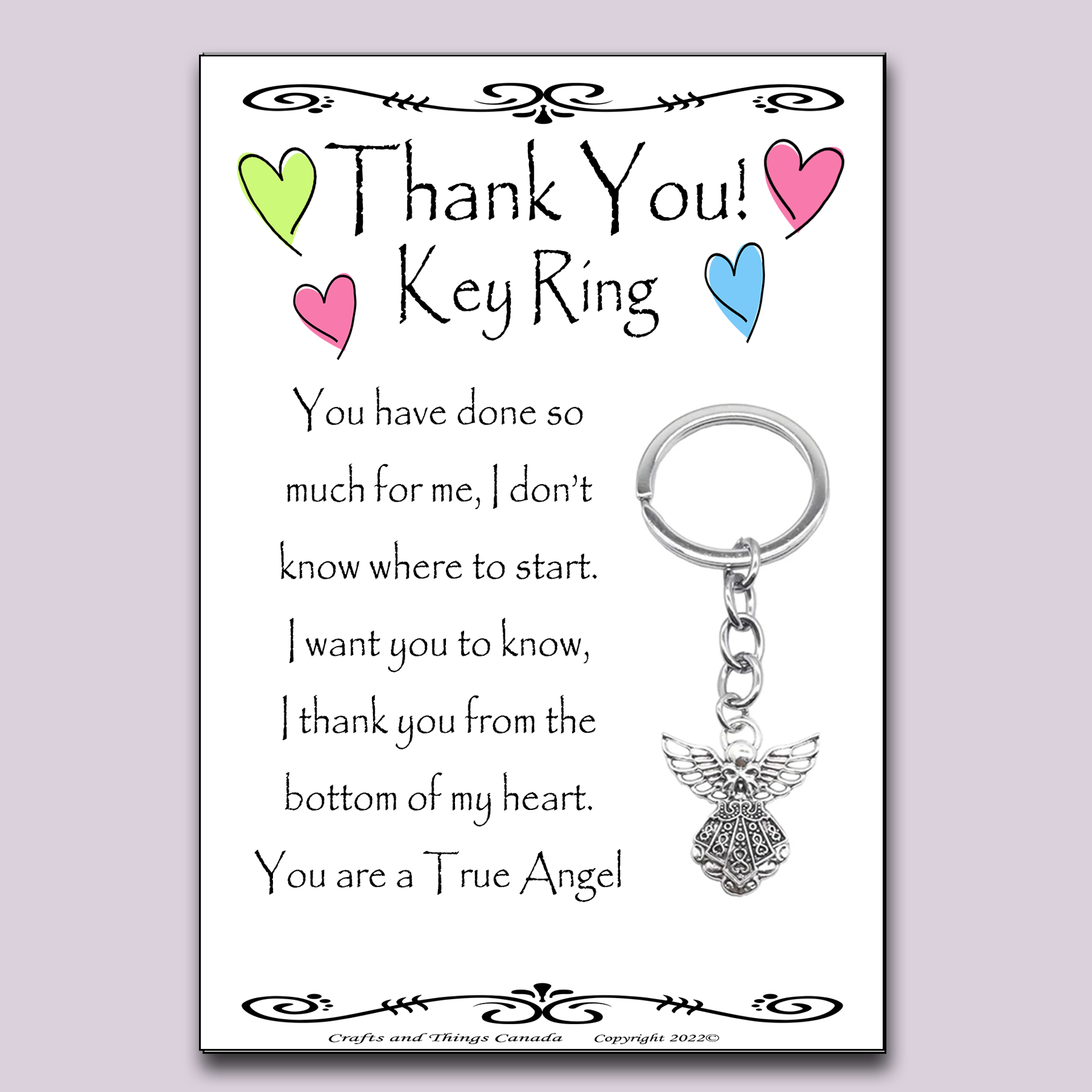 Thank You Key Ring for an Angel – Crafts And Things