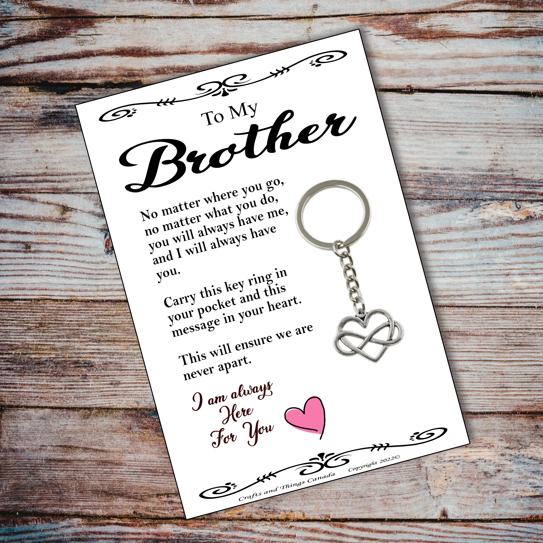 To My Brother Key Ring – Crafts And Things